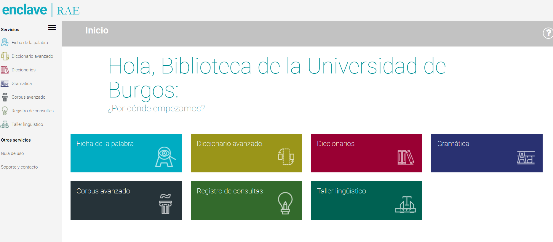 Enclave RAE: Nueva suscripción | Universidad de Burgos